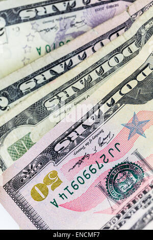 American bills on a white backgreound Stock Photo - Alamy