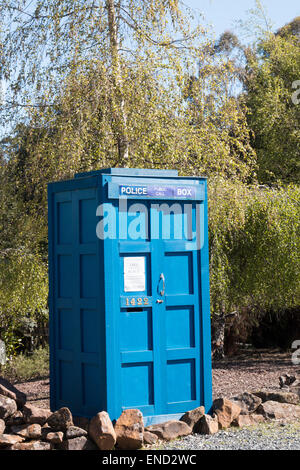 Traditional Dr Who tardis style old fashioned police box in Tasmania ...