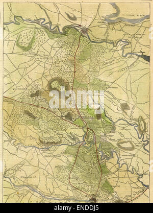 Map of eastern Virginia Stock Photo - Alamy