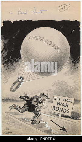 A World War II-era political cartoon or poster with a controversial ...