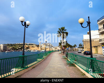 Marsaskala promenade, Malta Stock Photo - Alamy
