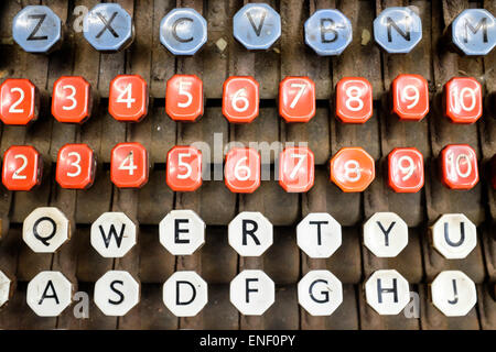Old monotype keyboard Stock Photo - Alamy