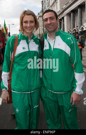 Irish High-Jumper Deirdre Ryan. London celebrates St. Patrick's Day ...