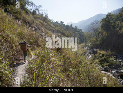 Path In The Hills, Mindat, Myanmar Stock Photo - Alamy