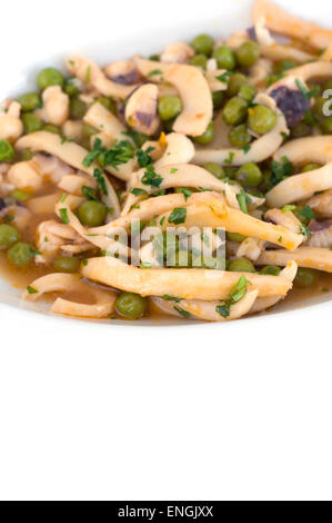 Cuttlefish with Peas Stock Photo - Alamy