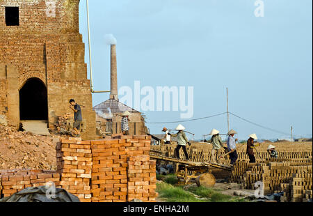 Brick factory on the outskirts of Hanoi,Vietnam Stock Photo - Alamy