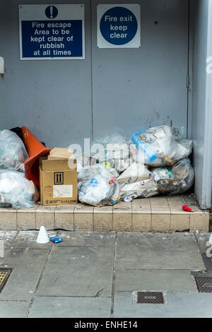 Blocked fire exit Fire Exit keep clear Obstruction and obstructed Stock ...