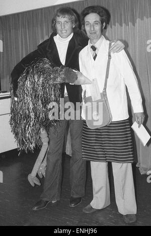 Rod Hull and Emu seen here on stage with Tommy Canon and Bobby Ball ...