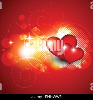 beautiful red heard design background Stock Vector Image & Art - Alamy