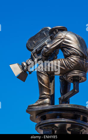 A filmmaker statue in the Universal Studios, Hollywood, Los Angles, USA ...