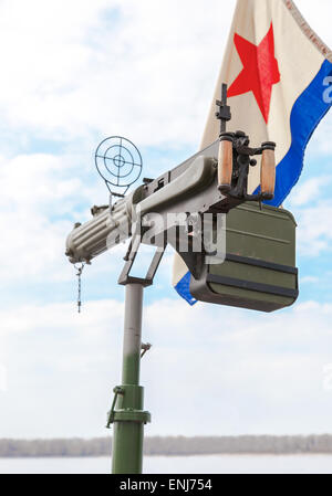 Maxim and his machine gun Stock Photo - Alamy