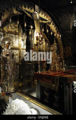 Church of the Holy Sepulchre, Calvary (Golgotha), the place where Jesus ...
