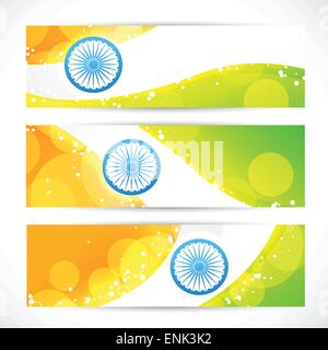 vector set of indian flag headers Stock Vector Image & Art - Alamy