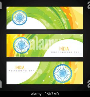 creative indian flag headers design Stock Vector Image & Art - Alamy