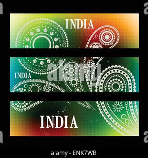 vector set of indian flag headers Stock Vector Image & Art - Alamy