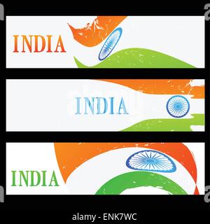 set of indian flag headers Stock Vector Image & Art - Alamy