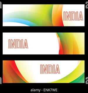 vector set of indian flag headers Stock Vector Image & Art - Alamy