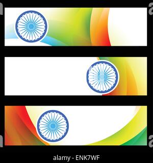 vector set of indian flag headers Stock Vector Image & Art - Alamy