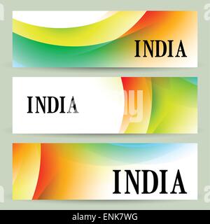 vector set of indian flag headers Stock Vector Image & Art - Alamy