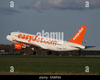 The Easyjet Airbus A320 (G-EZUH) takes off from Schiphol Airport (AMS ...