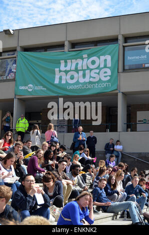 UEA with students Stock Photo - Alamy