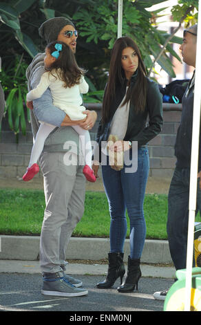 Eric Winter, and his daughter, Sebella Rose Winter visit the Farmer's ...