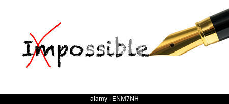 Handwriting text Impossible Is Nothing. Concept meaning Anything is ...