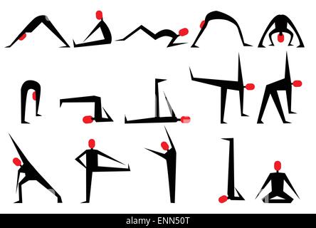 men yoga poses Stock Vector Image & Art - Alamy