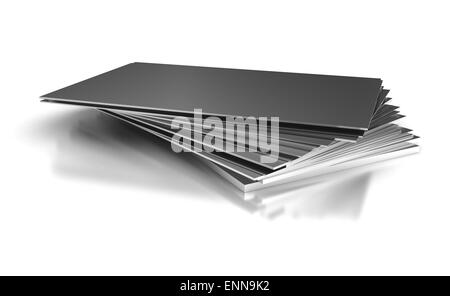 Black plates. Computer generated 3d render Stock Photo - Alamy