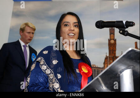 Labour candidate Naz Shah makes her victory speech in which she ...