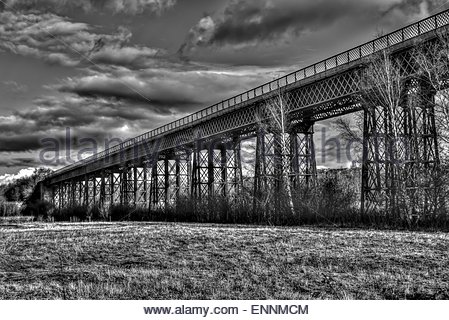 Bennerley Viaduct a disused railway viaduct spanning the Erewash Stock ...
