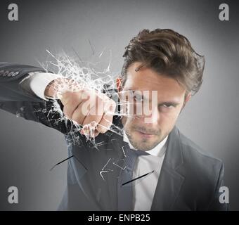 Determinated e strong businessman Stock Photo - Alamy