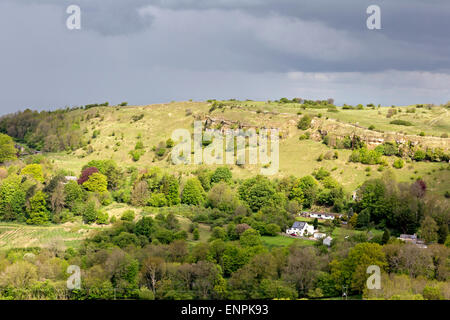 Crickley Hill Country Park from Barrow Wake viewpoint near Birdlip ...