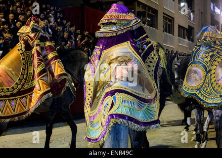 Throne at Good Friday procession of Semana Santa (Holy week) in Lorca ...