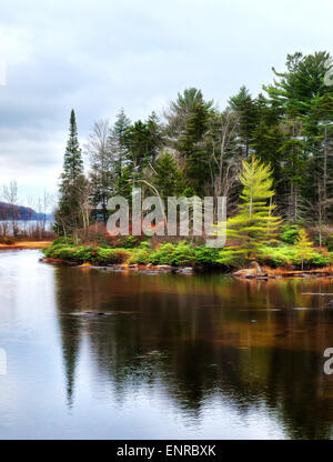New York, Adirondack Park, Inlet, Payne's Air Service, Cessna float ...