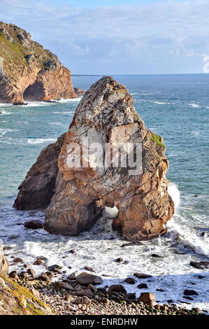 Rock cliffs by the sea (Portugal Stock Photo - Alamy