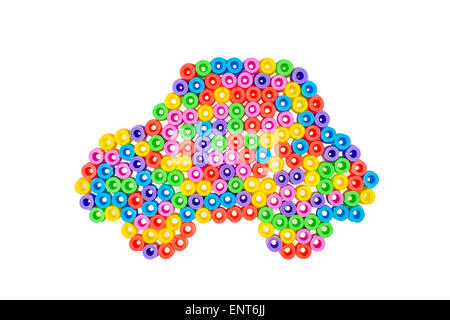 Creative car made out of colorful plastic pearls Stock Photo - Alamy