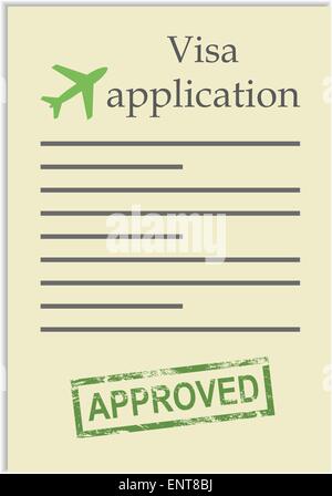 Visa application. Travel approval. Immigration visa. Vector stock ...