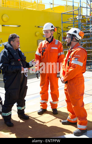 Helgoland, Germany. 11th May, 2015. A token power plug has been ...