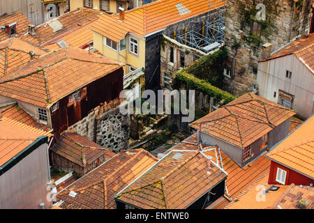 old poor houses in old Porto Portugal Stock Photo - Alamy