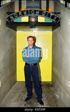 Norwich City legend Jeremy Goss at Carrow Road after his winning goal ...
