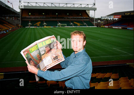 Norwich City legend Jeremy Goss at Carrow Road after his winning goal ...