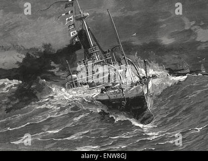 The United States Double Turret Monitor USS Amphitrite around the time ...