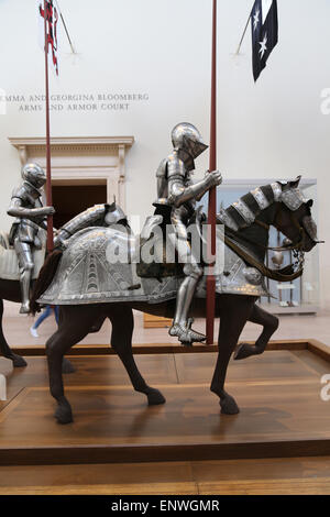 Armor for Man (1575) and Horse (1650). Steel, etched and partly gilt ...