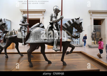 Armor for Man (1575) and Horse (1650). Steel, etched and partly gilt ...