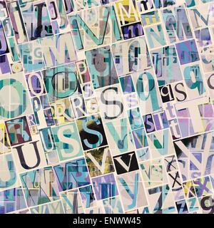 Vector cut newspaper and magazine letters, numbers, and symbols Stock ...