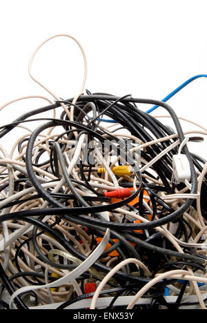 Electrical and telephone wires tangled up on power poles in Ho Chi Minh ...