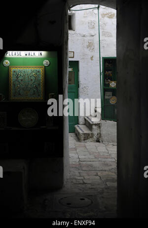 Via Dolorosa alley in the Old city East Jerusalem Israel Stock Photo ...