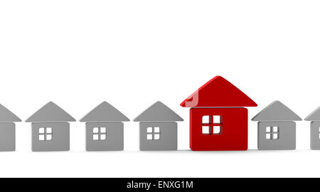Unique house standing out from the crowd Stock Photo - Alamy