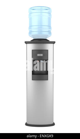 Modern white water cooler isolated on white background Stock Photo - Alamy